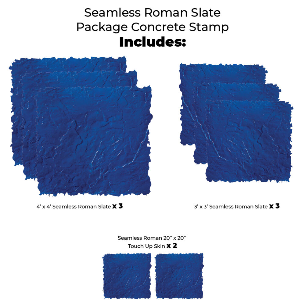 Concrete Stamp Seamless Roman Slate Package